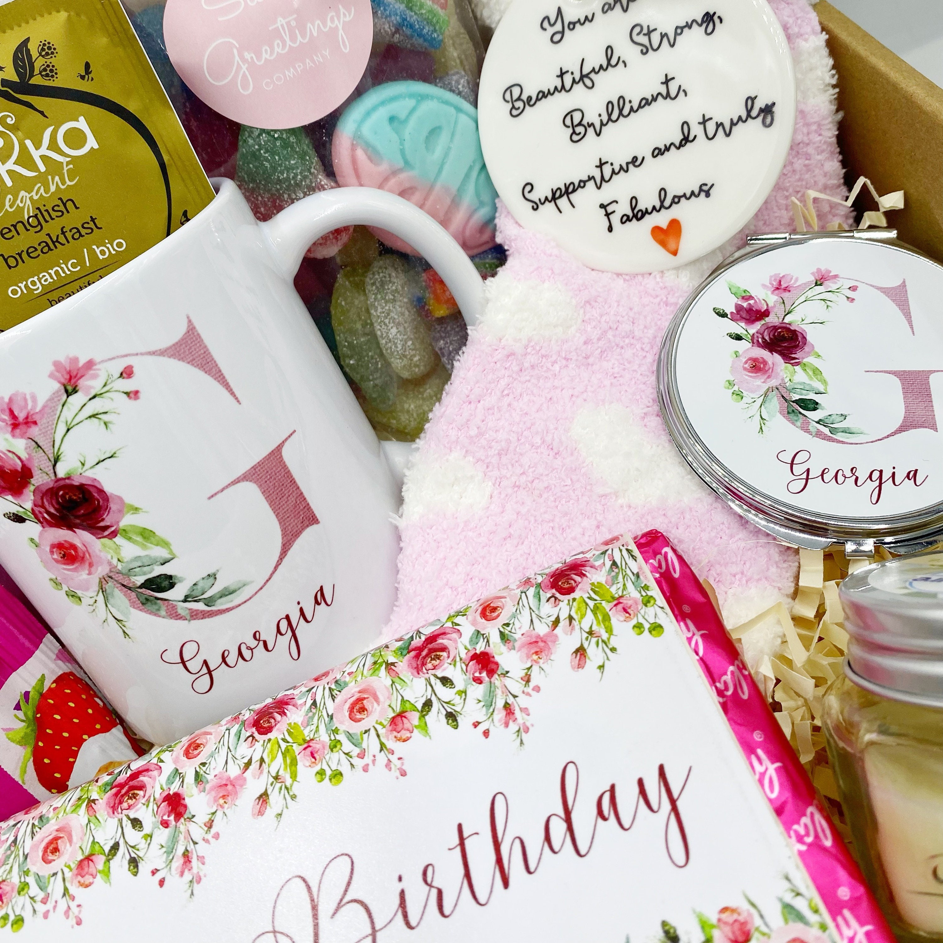 Pamper Hamper Birthday Luxury Personalised Pink Gift Treat - Etsy UK