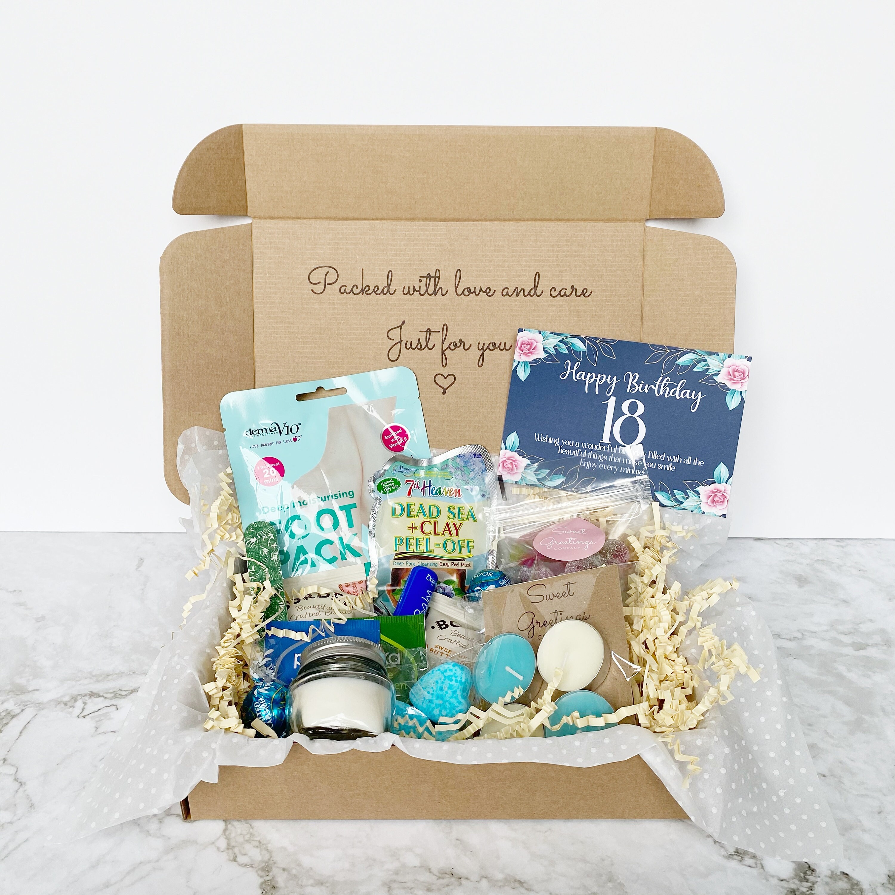 Happy 18th Birthday Gift box Pamper Hamper Spa Kit Care | Etsy