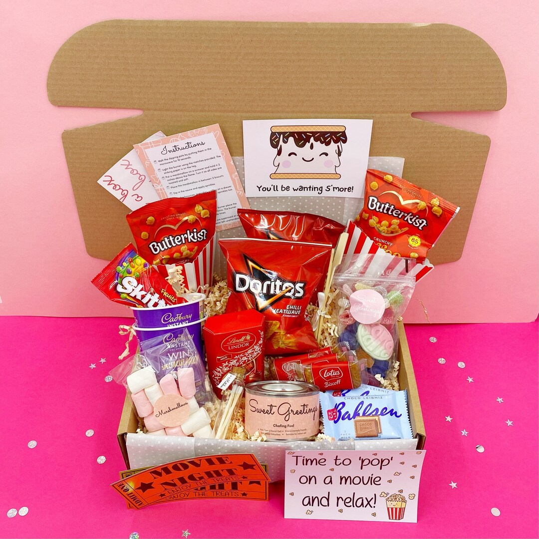 S'mores Movie Night Treat Box, Date Night, Cinema, Family, Couples ...