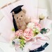 Personalised Graduation Teddy Flower Bouquet, Forever Keepsake, Artificial Flowers ...
