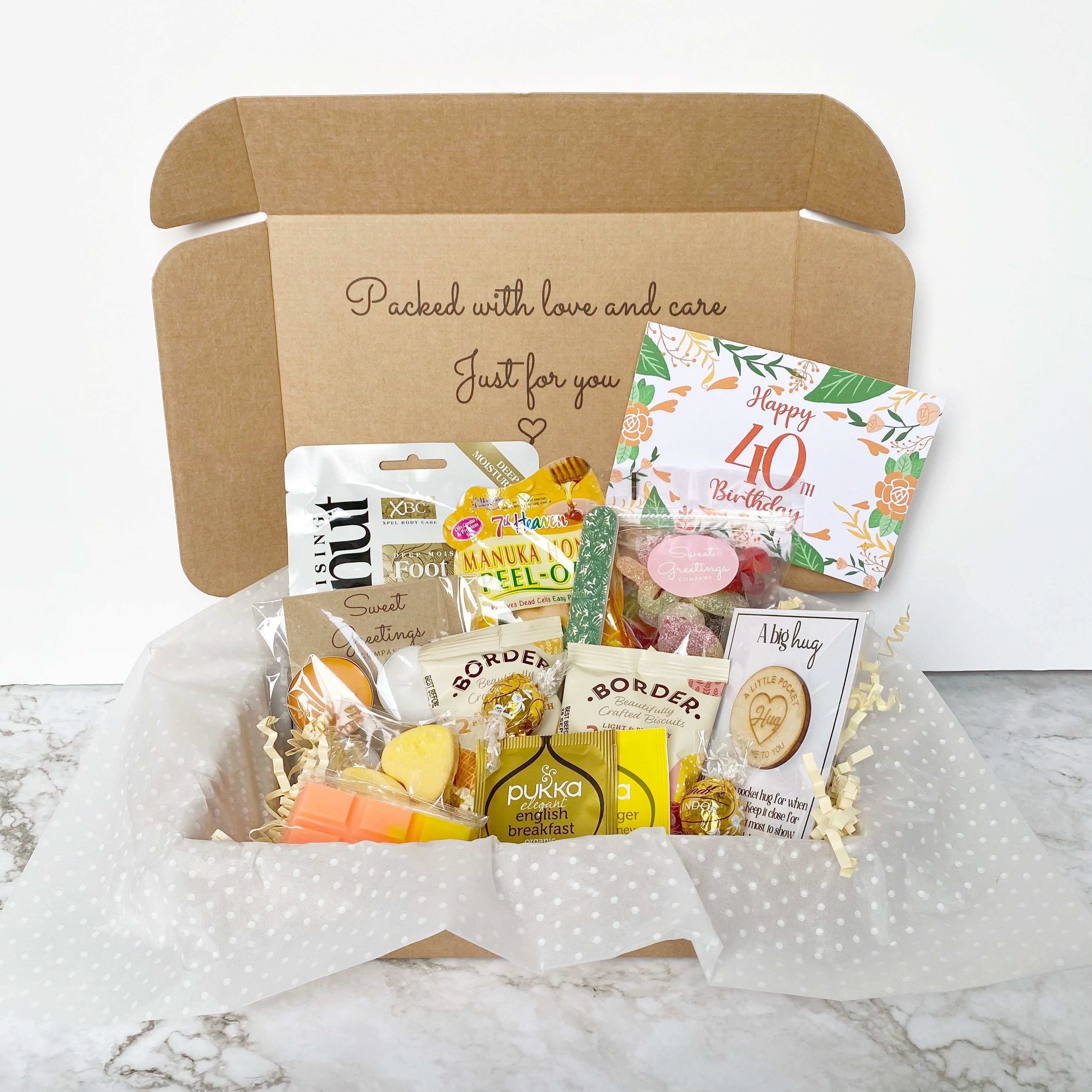 Happy 40th Birthday Gift box Pamper Hamper Spa Kit Care | Etsy