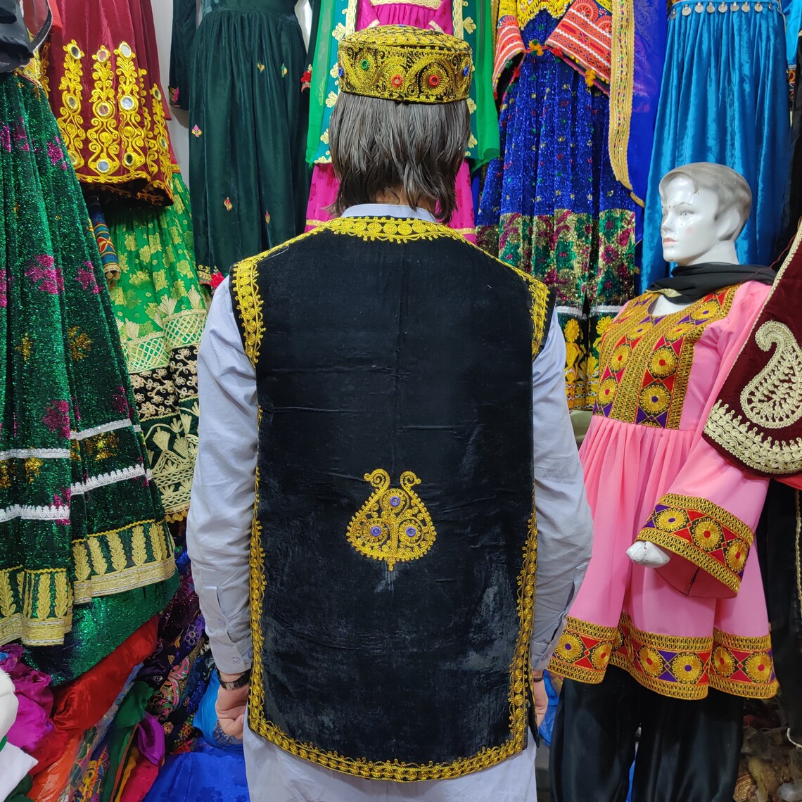 Afghan Traditional Hand Made Multi Color Coins Vest Waistcoat - Etsy