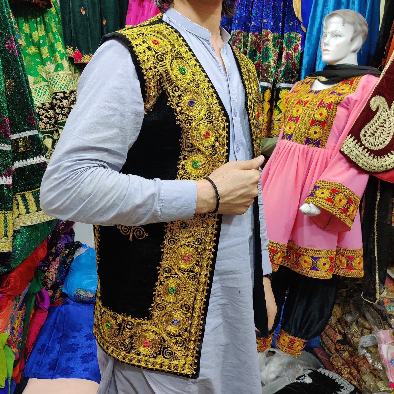 Afghan Traditional Hand Made Multi Color Coins Vest Waistcoat - Etsy