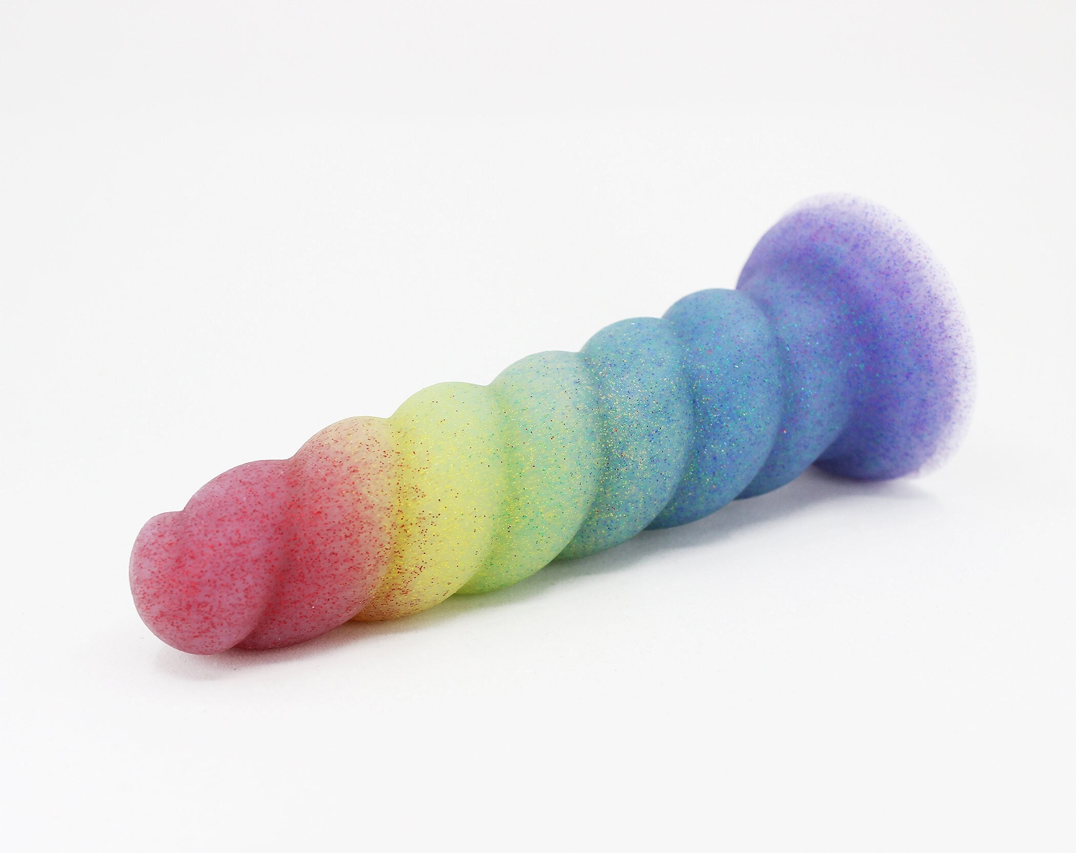 Rainbow Glitter Unicorn Silicone Dildo Size Small Or Medium Etsy