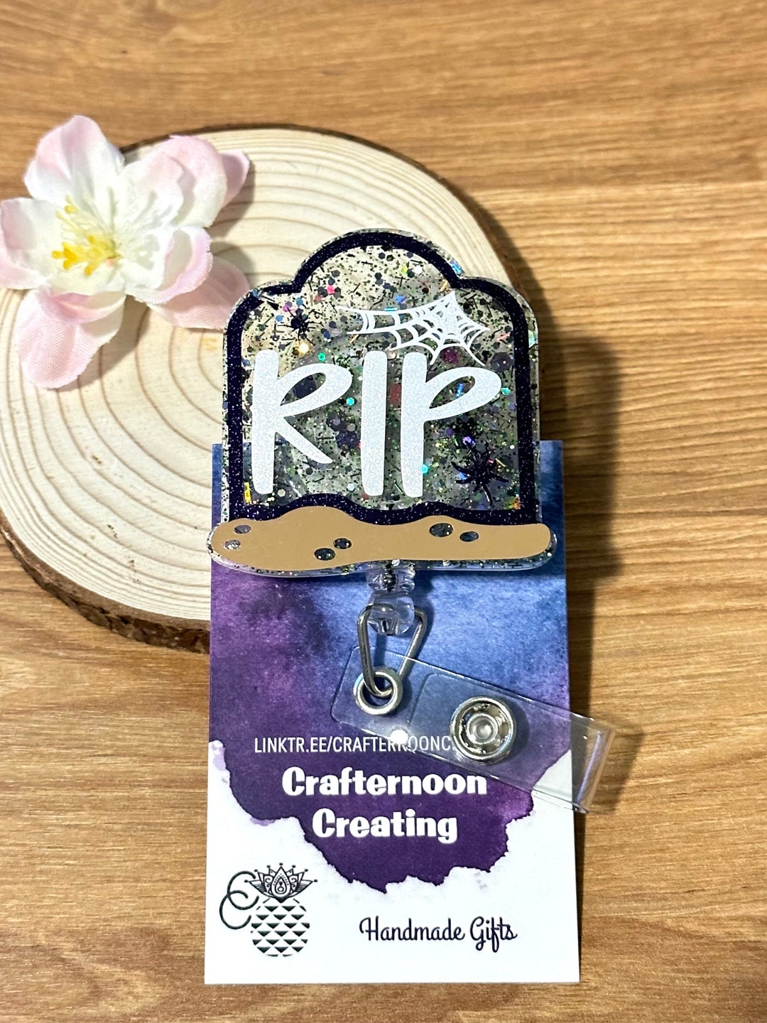 RIP Tombstone Badge Reel, Morgue Retractable Badge Reel, ID Badge ...
