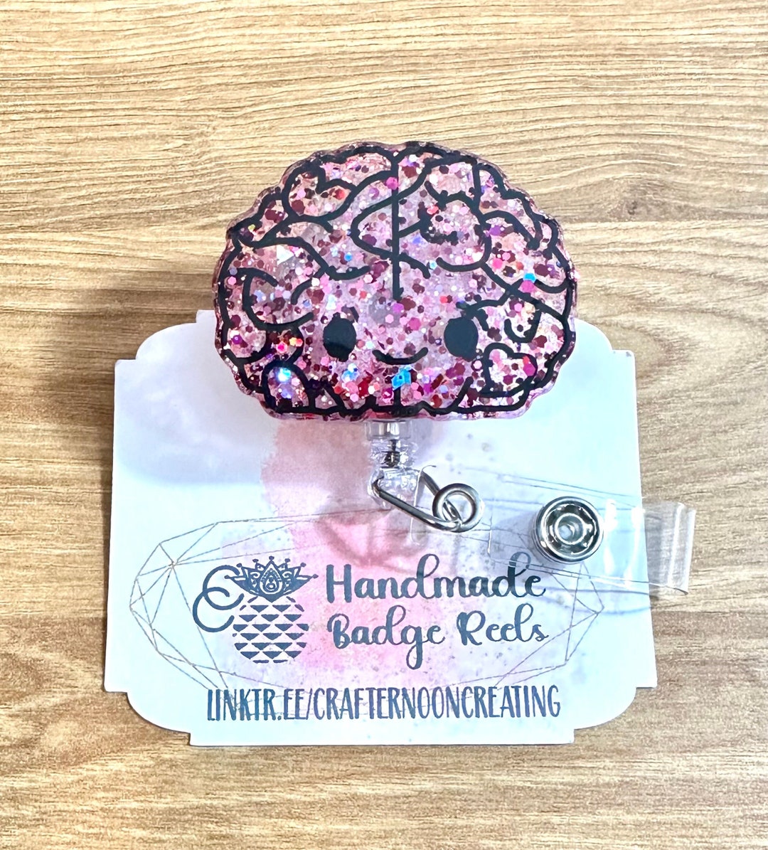Brain Badge Reel, Neuroscientist Retractable ID Holder, Health Care ...