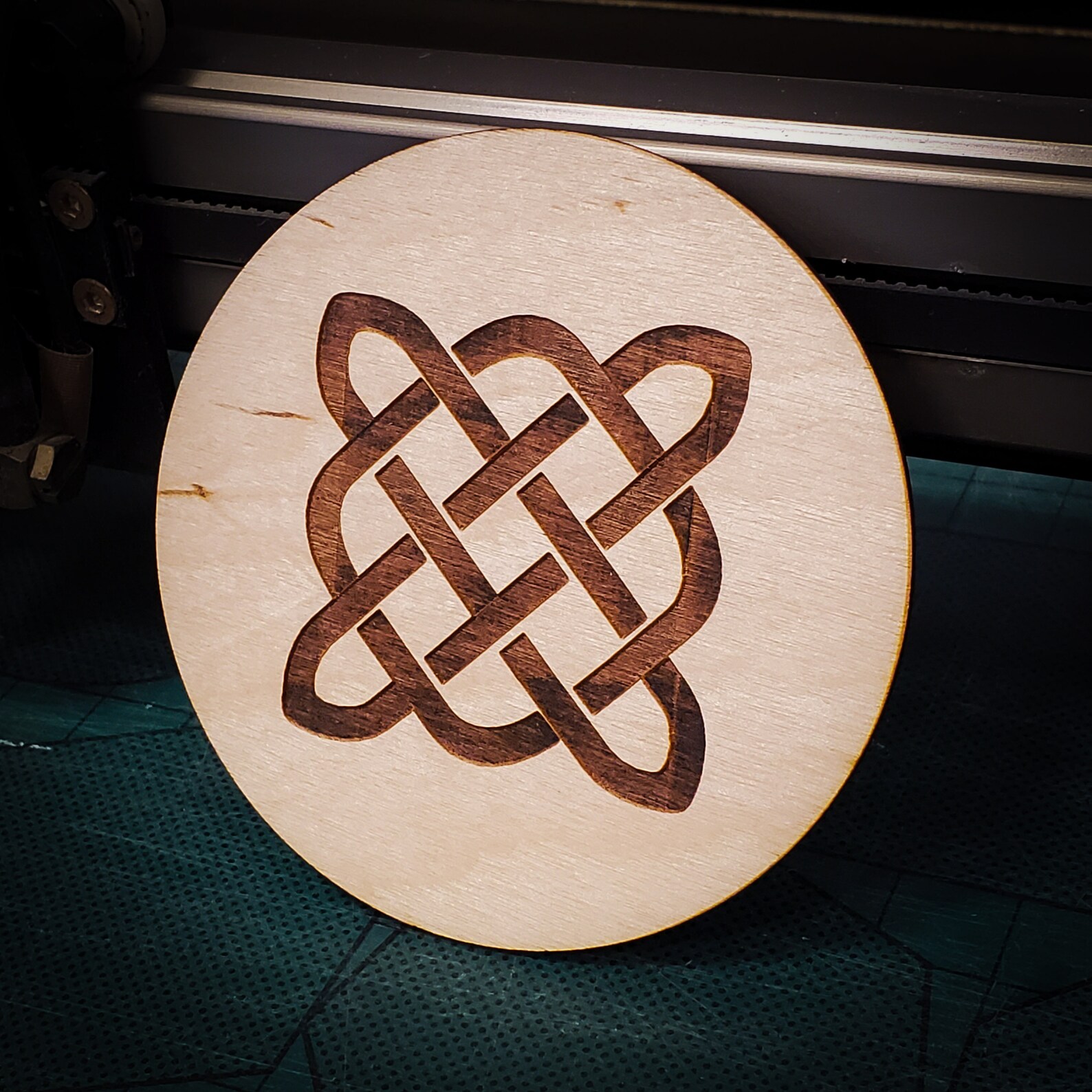 Wooden Coaster Celtic Knot Welsh Irish Traditional Pattern Engraved ...