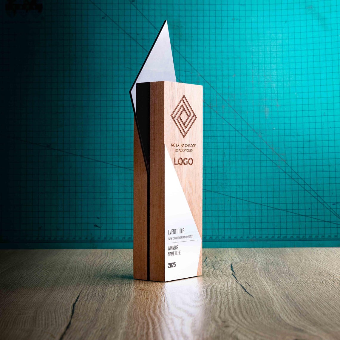 Personalised Wooden Trophy Kite Award Personalized Bespoke Design ...