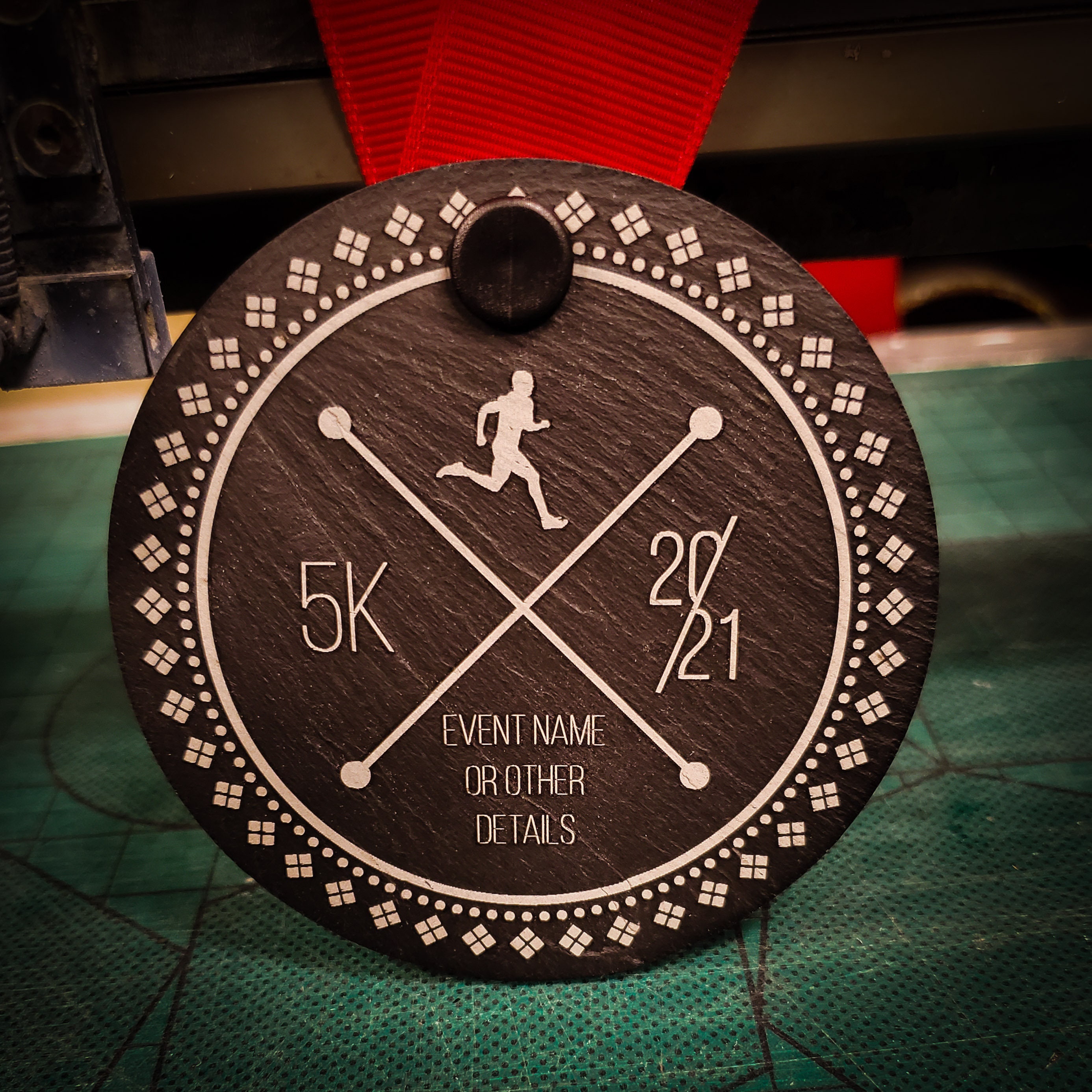 Personalised Welsh Slate Medal Design 11 Custom Medals Race | Etsy