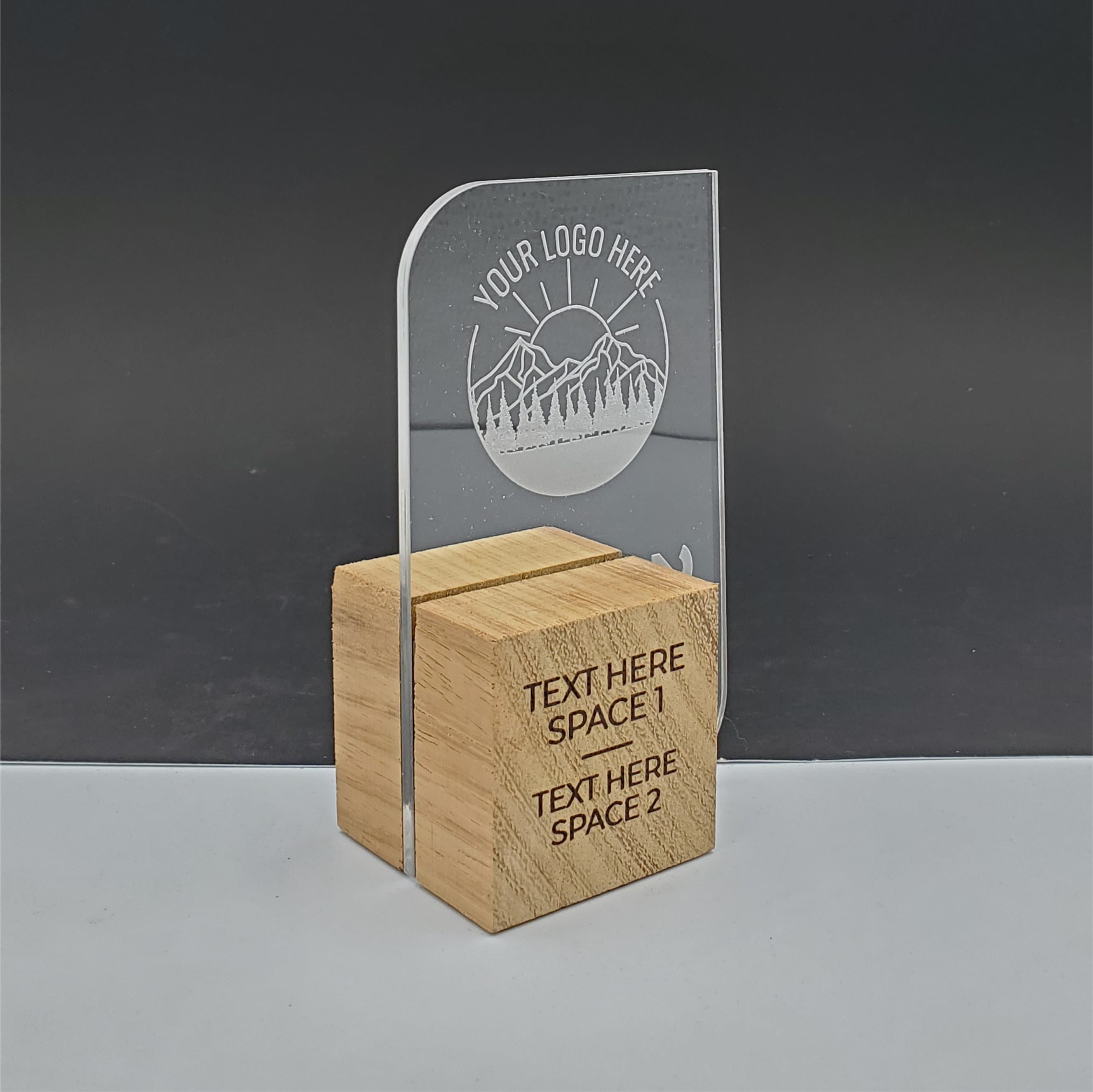 LEAF Personalised Wooden Acrylic Trophy Award Personalized - Etsy UK