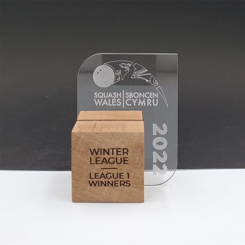 LEAF Personalised Wooden Acrylic Trophy Award Personalized - Etsy UK