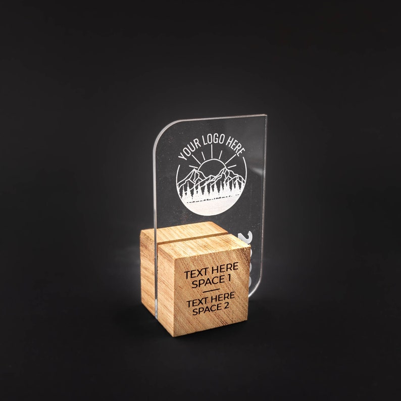 LEAF Personalised Wooden Acrylic Trophy Award Personalized - Etsy