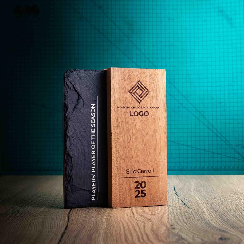 HENGE - Wood and Slate Personalised Trophy Award Personalized Bespoke ...