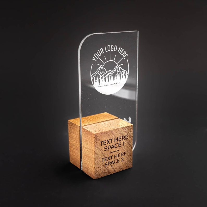 LEAF Personalised Wooden Acrylic Trophy Award Personalized - Etsy