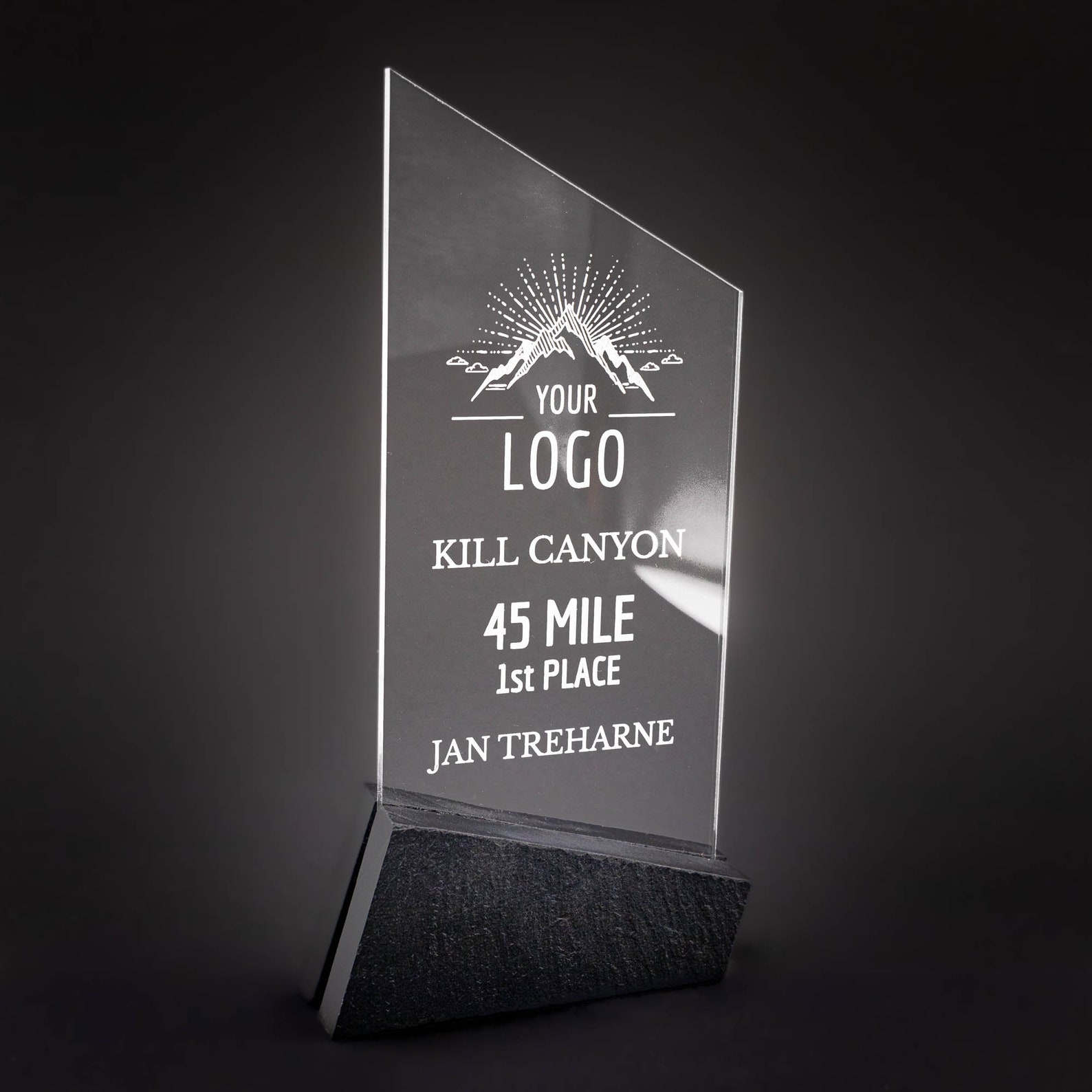 Personalised Trophy Slate Pinnacle Award Personalized Bespoke - Etsy