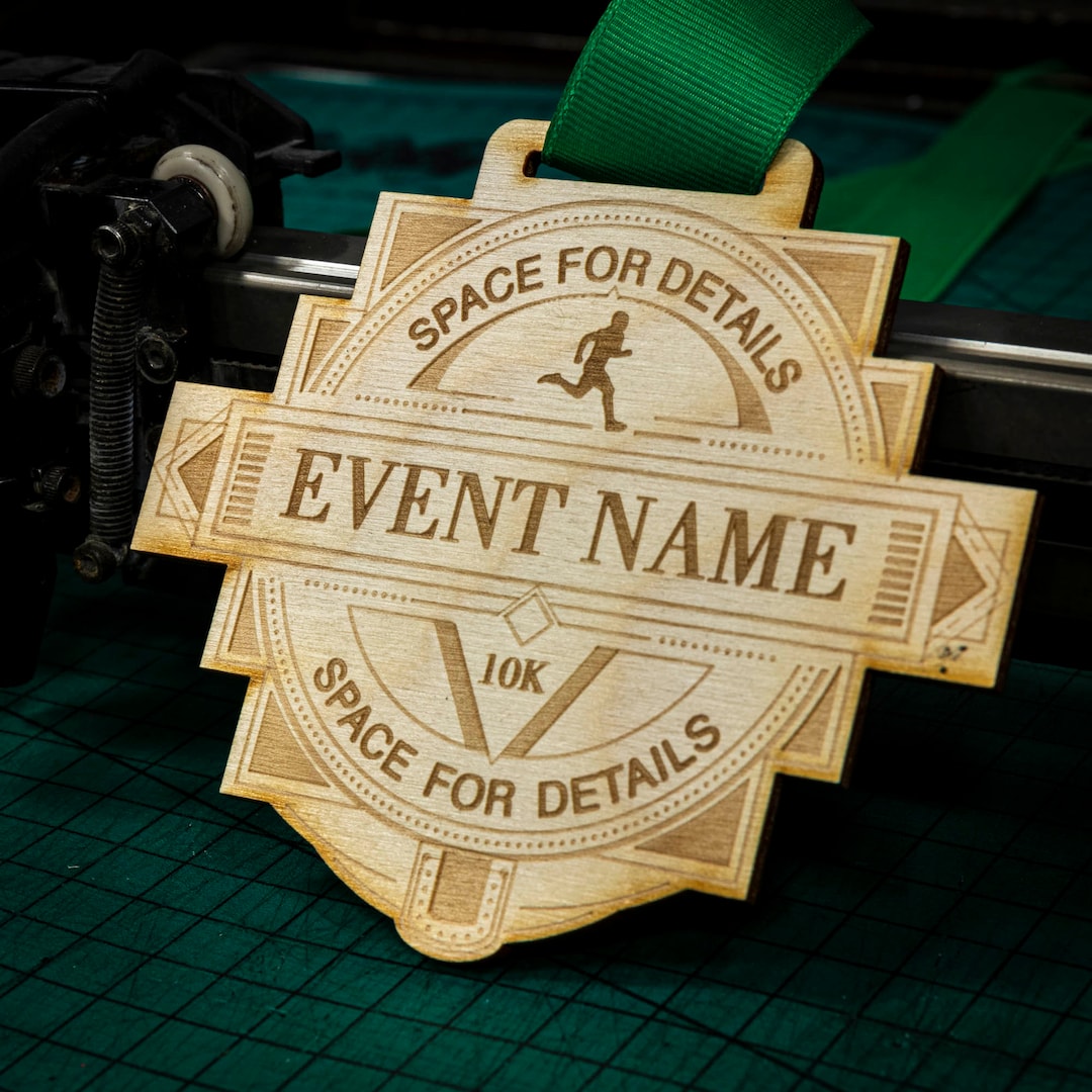 Personalised Wooden Medal 1. Sport Custom Medals Race Award ...