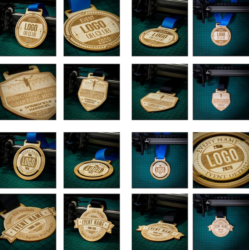Personalised Wooden Medal Design 7 Sport Custom Medals Race - Etsy