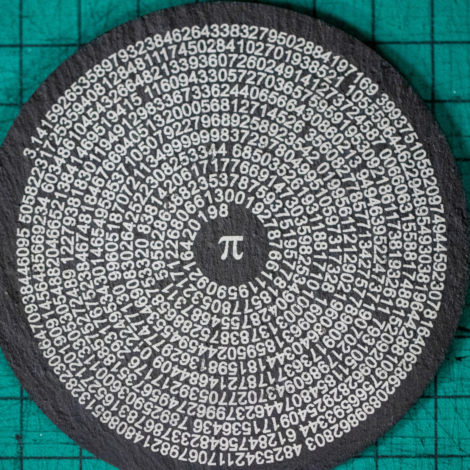 Welsh Slate Pi to 500 Decimal Places Coaster Unique Gift Maths ...