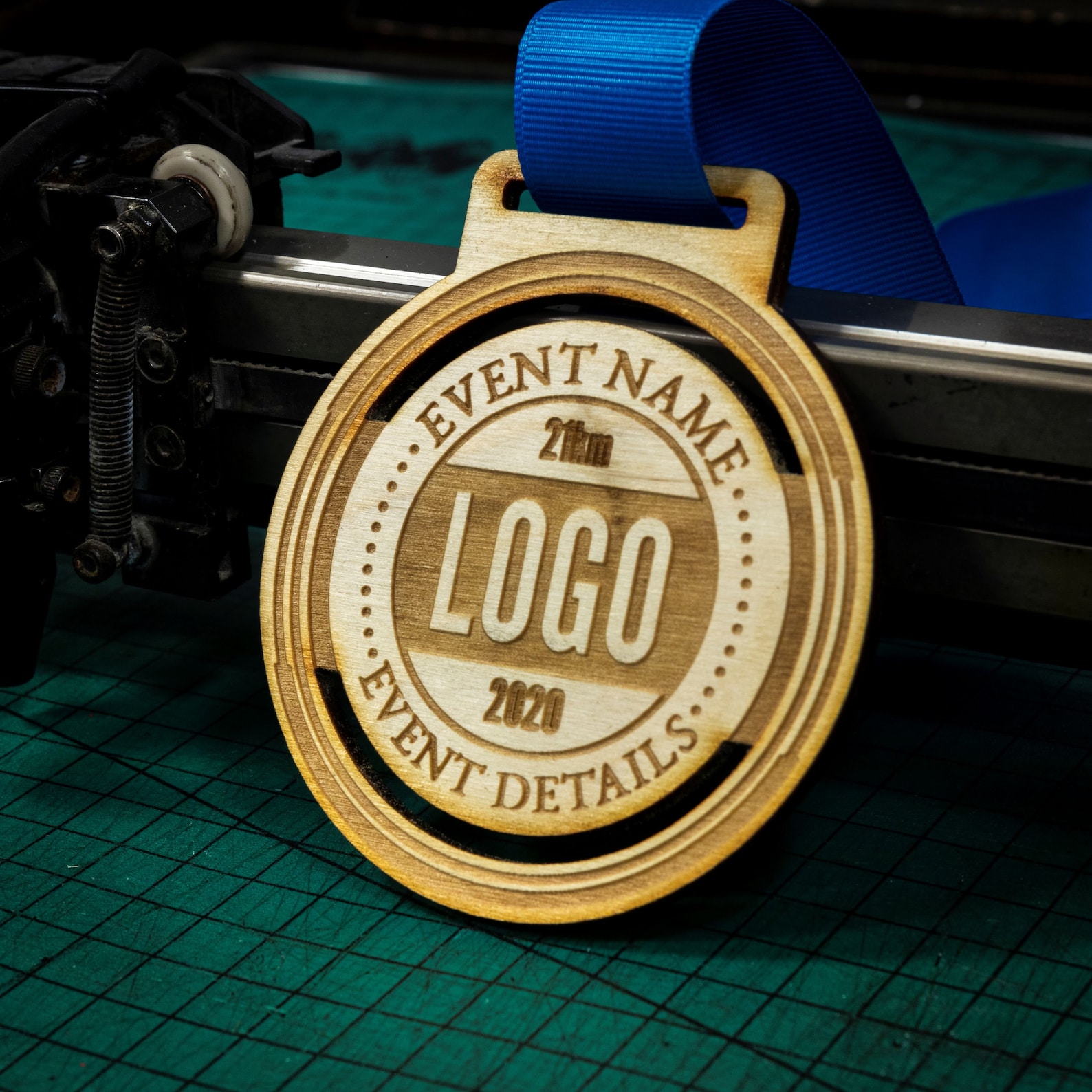 Personalised Wooden Medal Design 7. Sport Custom Medals Race Award ...