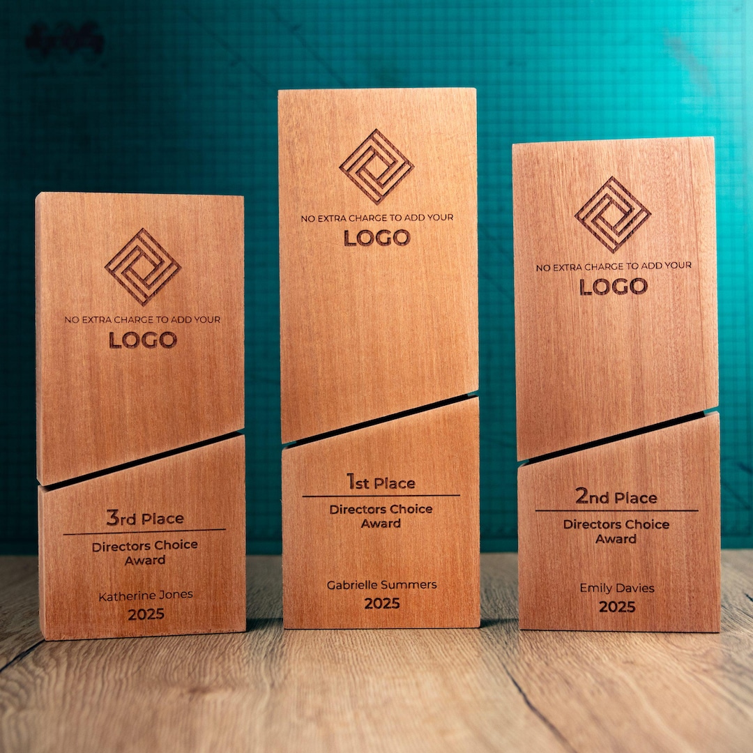 IMPERIAL - Personalised Wooden Trophy Award Personalized Bespoke Design ...