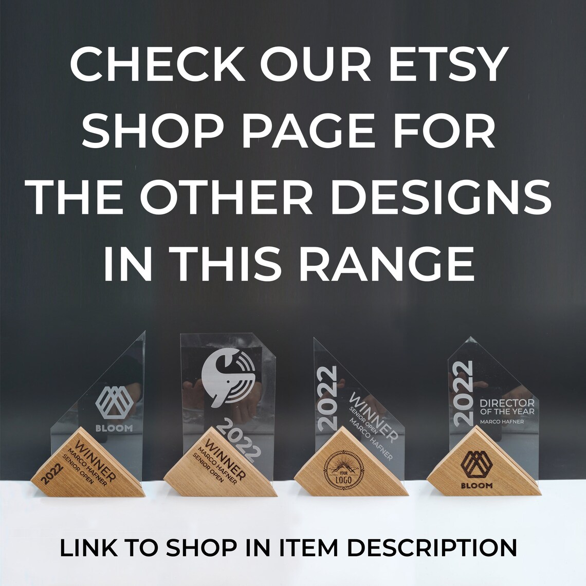 Personalised Wooden Eco Trophy Award MIZZEN Personalized - Etsy