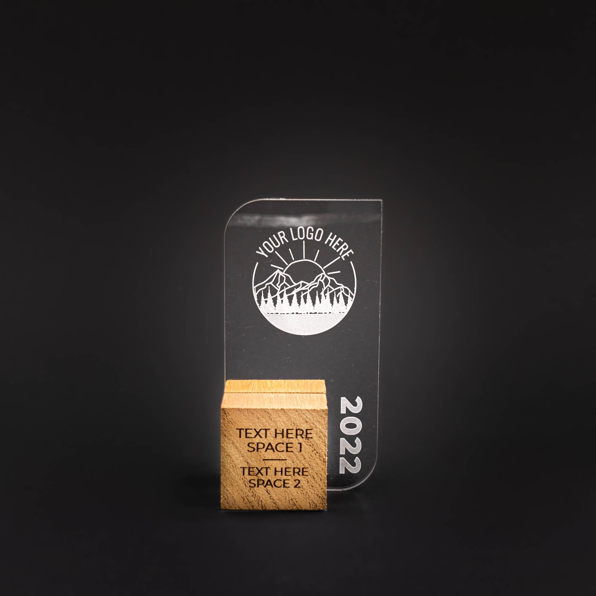 LEAF Personalised Wooden Acrylic Trophy Award Personalized - Etsy UK