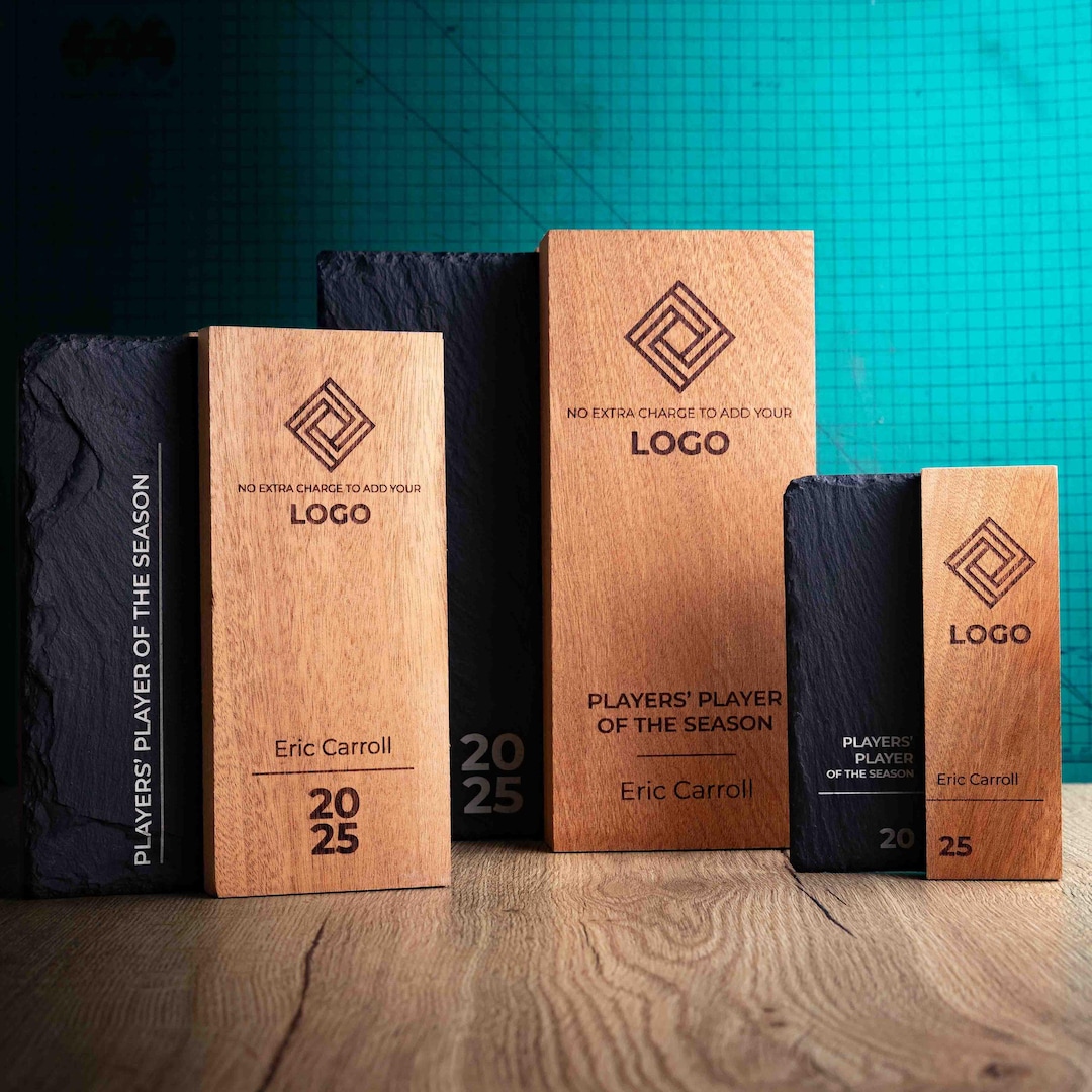 HENGE - Wood and Slate Personalised Trophy Award Personalized Bespoke ...
