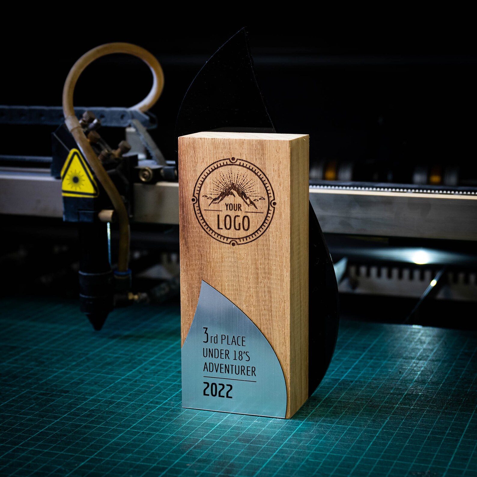Personalised Wooden Trophy Flame Award Personalized Bespoke - Etsy