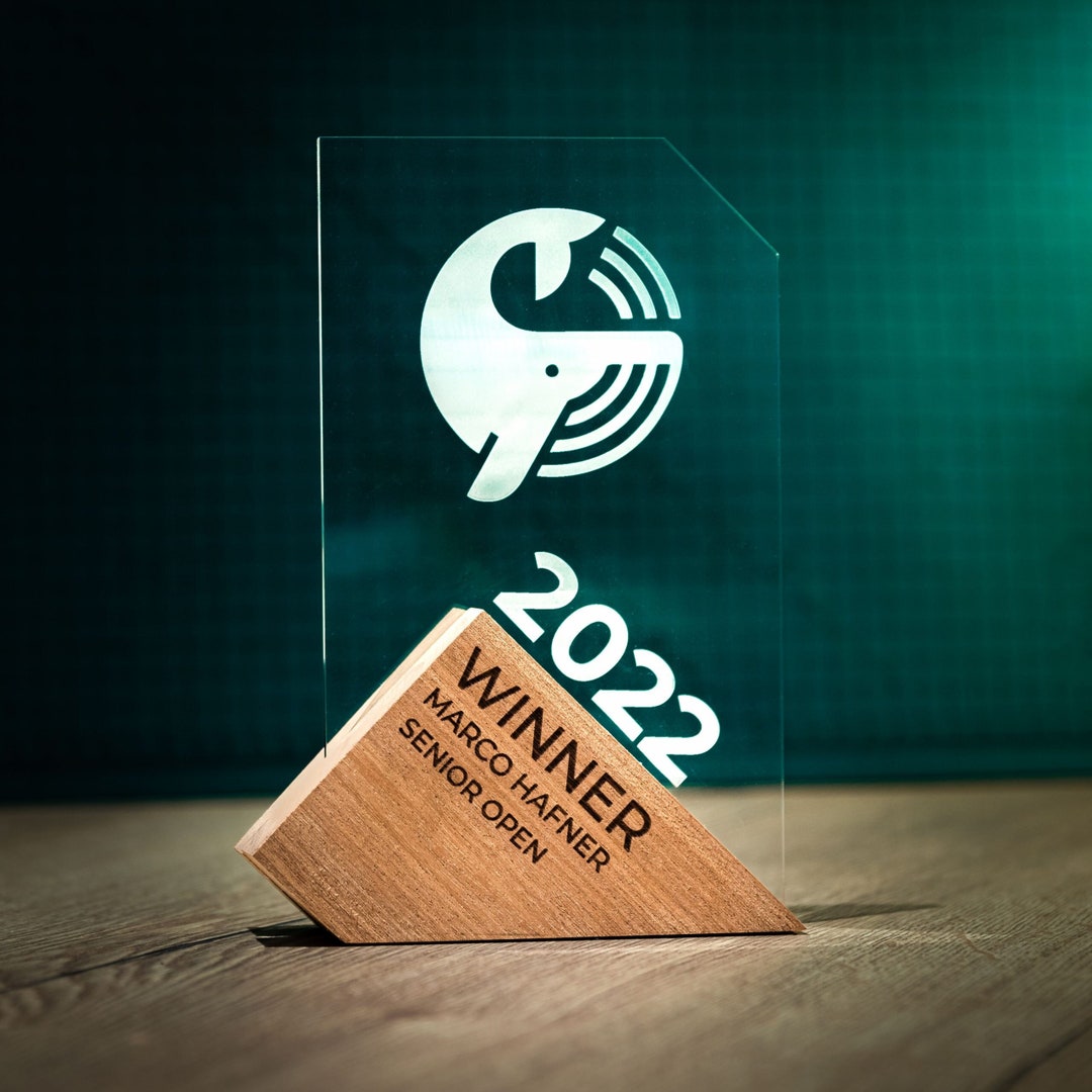 Personalised Wooden Eco Trophy Award SCHOONER Personalized Bespoke ...