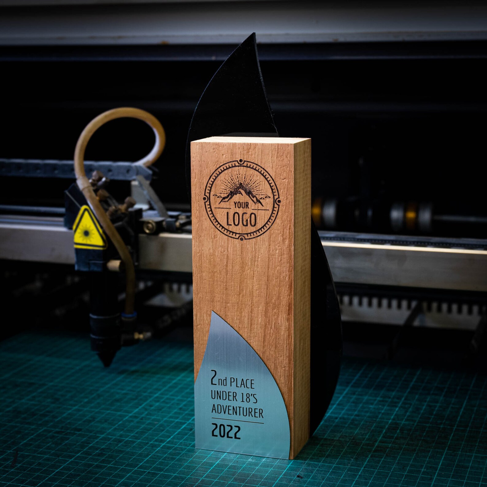 Personalised Wooden Trophy Flame Award Personalized Bespoke - Etsy