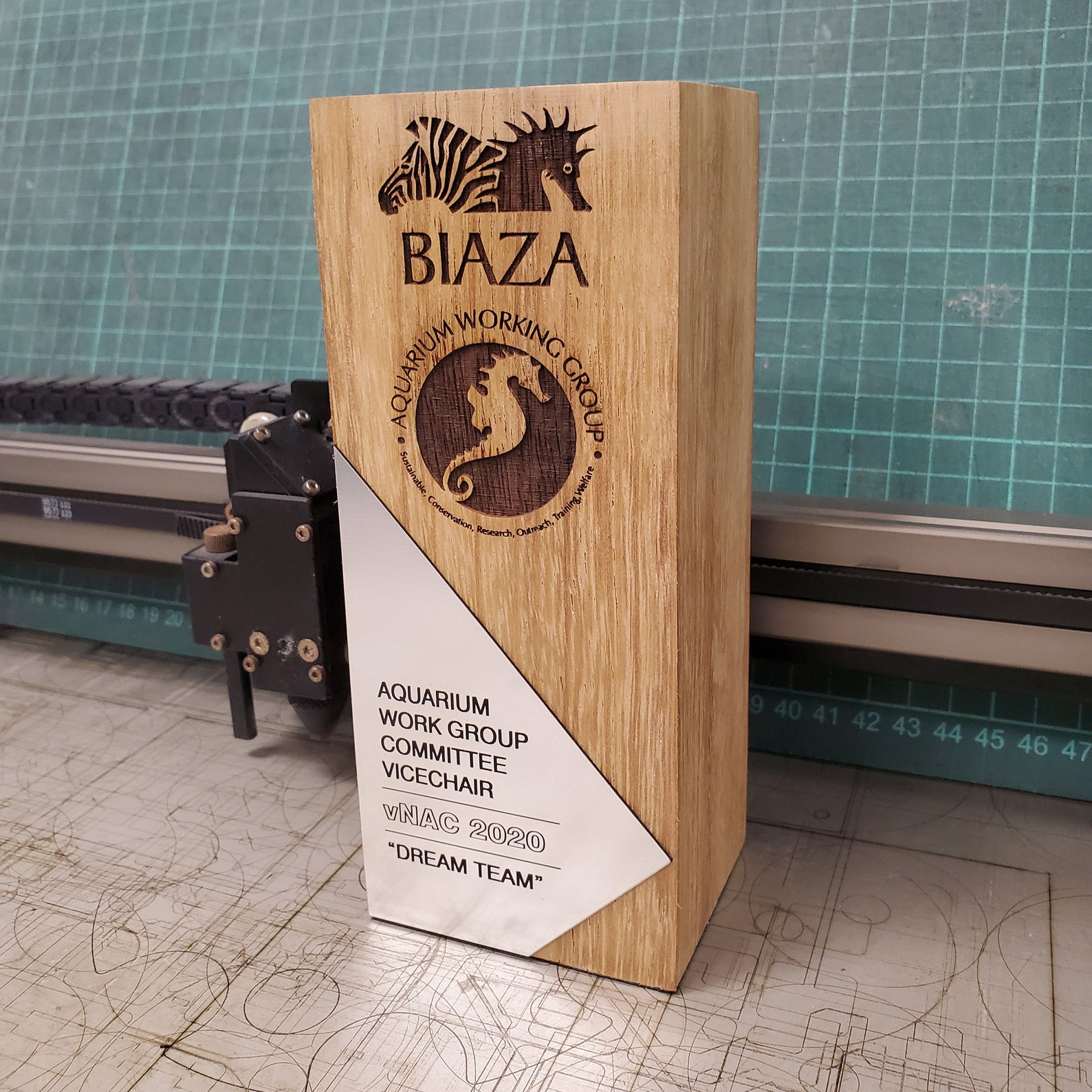 Personalised Wooden Trophy Obelisk Award Personalized Bespoke | Etsy
