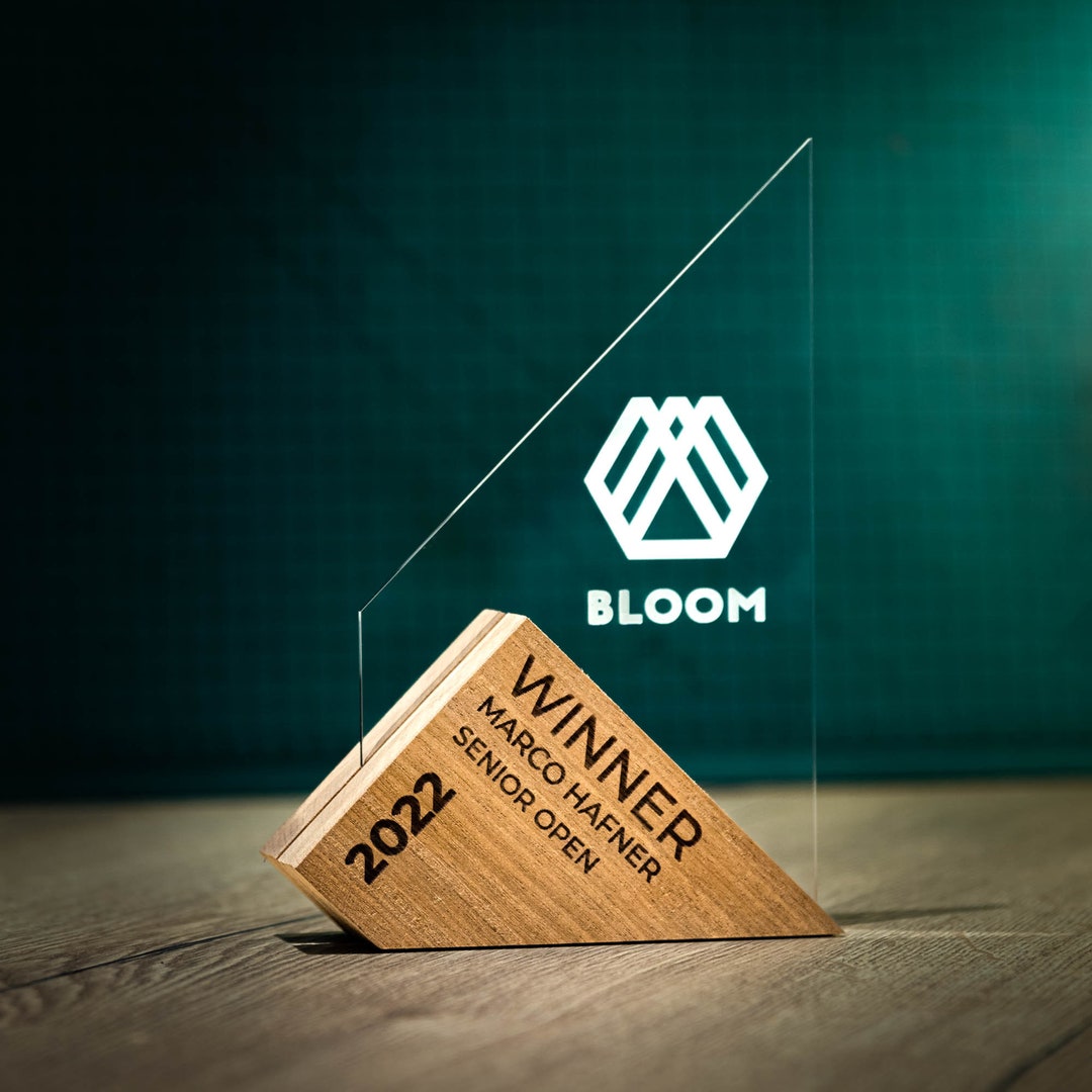 Personalised Wooden Eco Trophy Award GENOA Personalized Bespoke Design ...