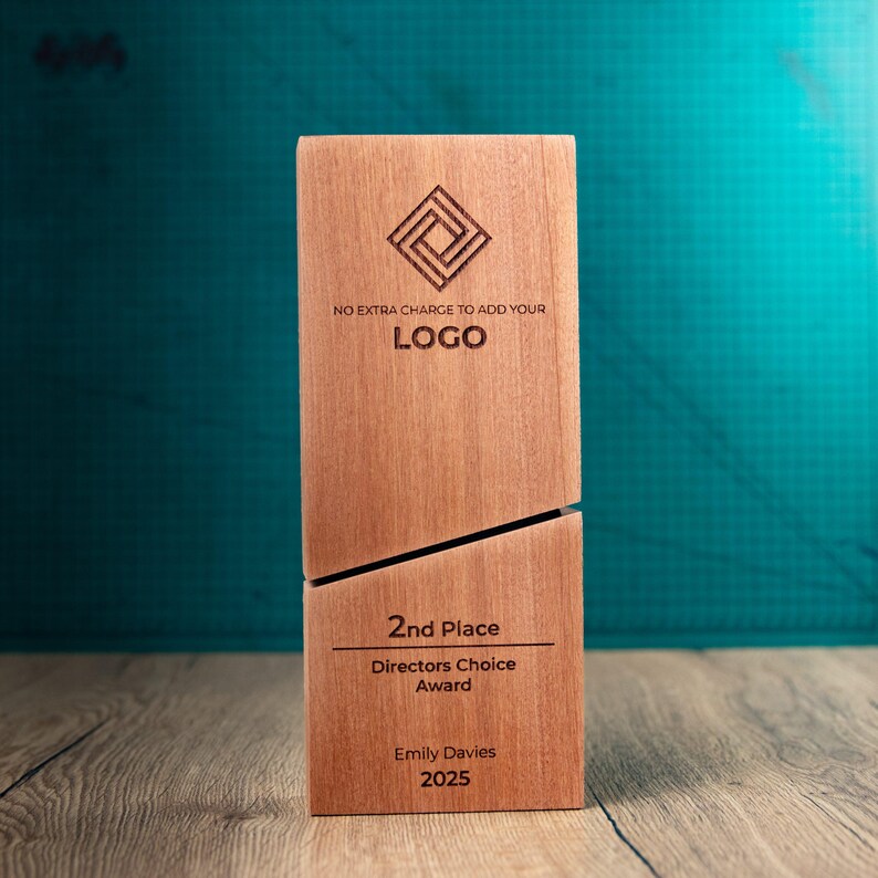 IMPERIAL - Personalised Wooden Trophy Award Personalized Bespoke Design ...
