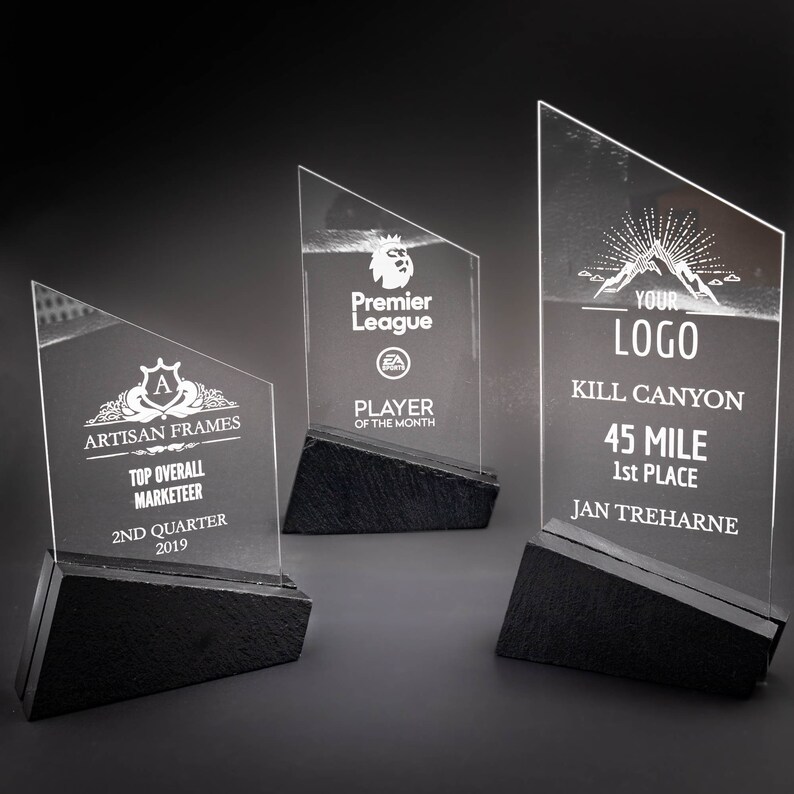 Personalised Trophy Slate Pinnacle Award Personalized Bespoke - Etsy