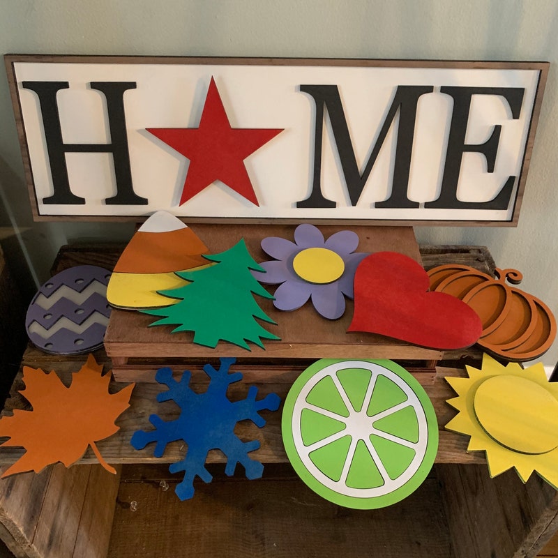 Interchangeable Home Sign - Etsy