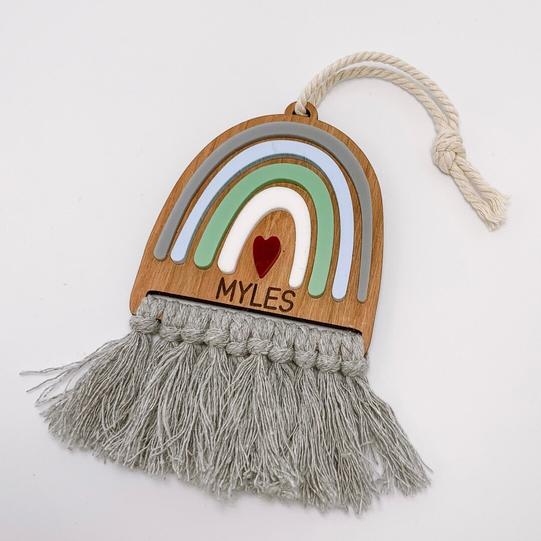 Rainbow Macrame Ornament SVG File | Laser Cut File | Glowforge SVG ...