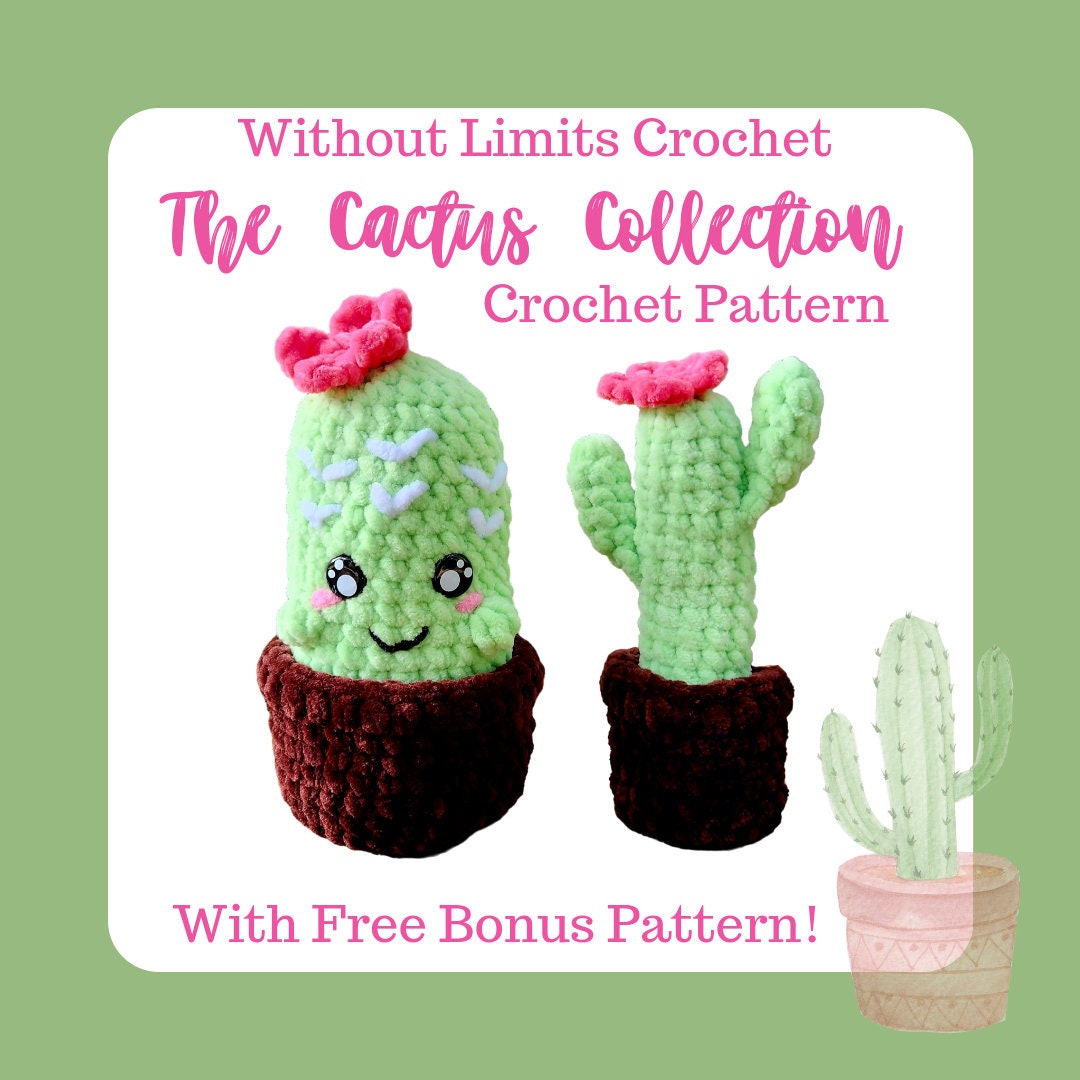 The Cactus Collection; Pdf Crochet Pattern; Low Sew - Etsy
