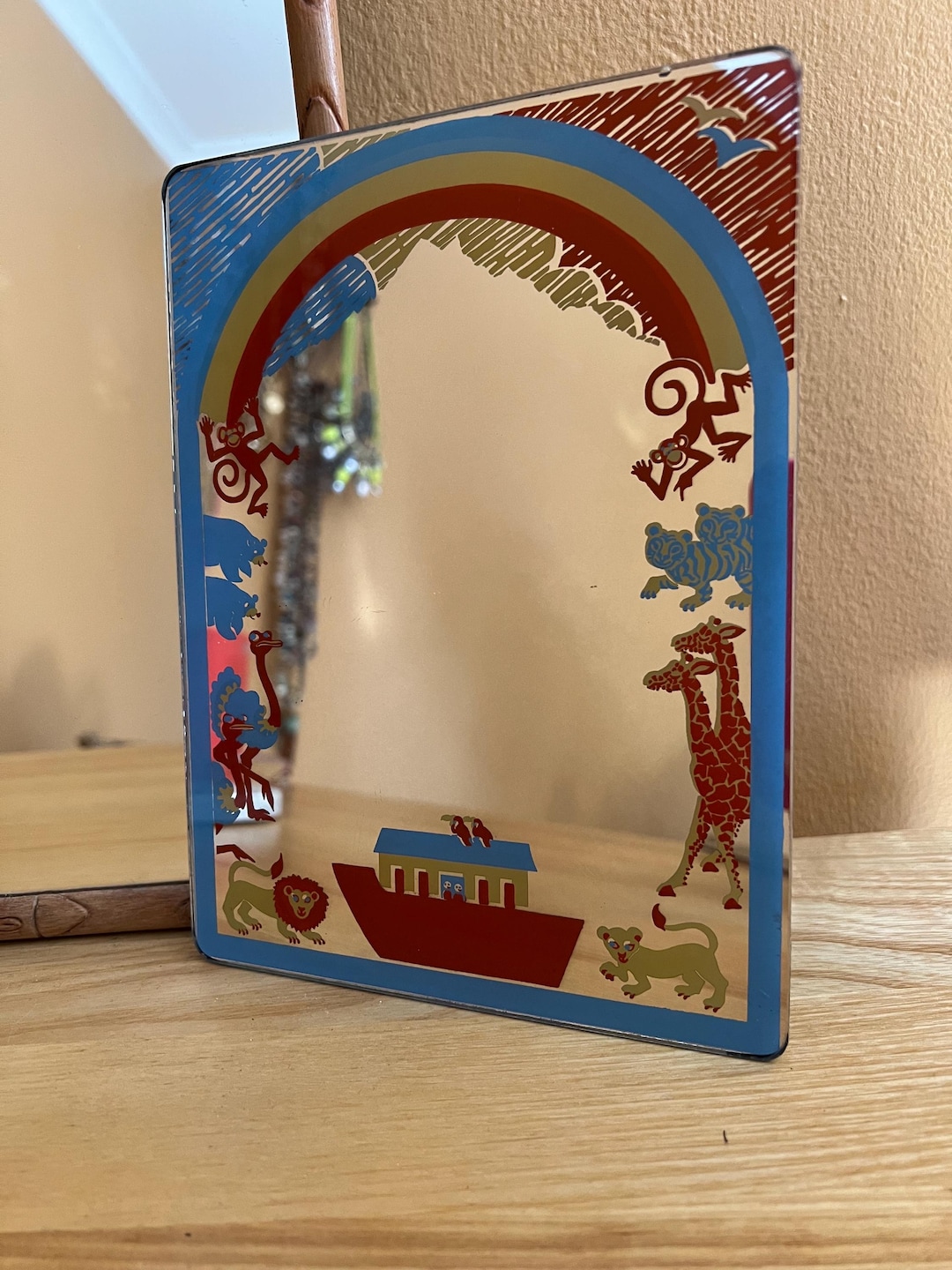 Vintage Children’s Noah’s Ark Mirror - Etsy UK
