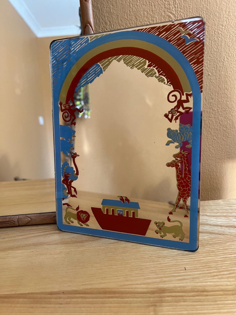 Vintage Children’s Noah’s Ark Mirror - Etsy UK