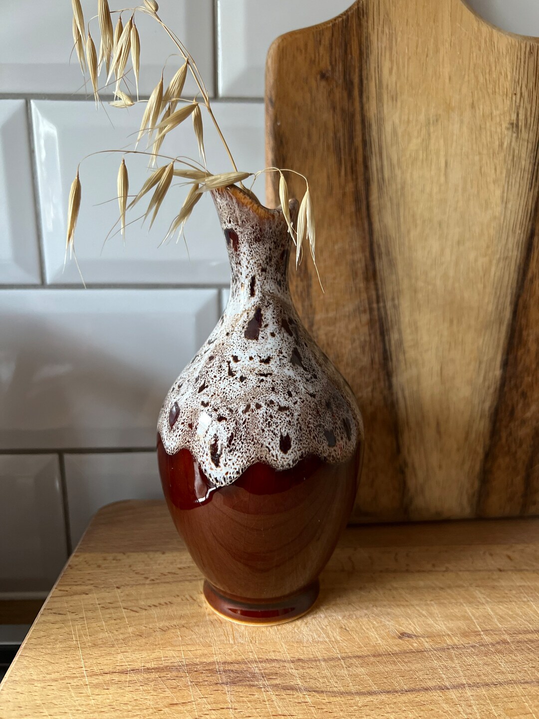 Vintage Fosters Pottery Honeycomb Glass Vase, Oil Jug - Etsy