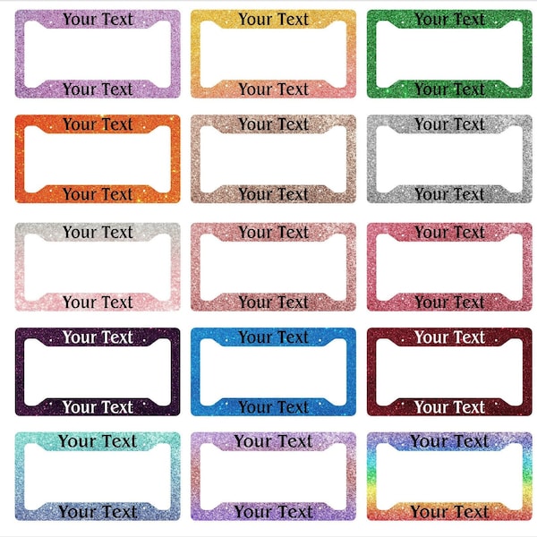 Personalized Number Plate Frames - Etsy