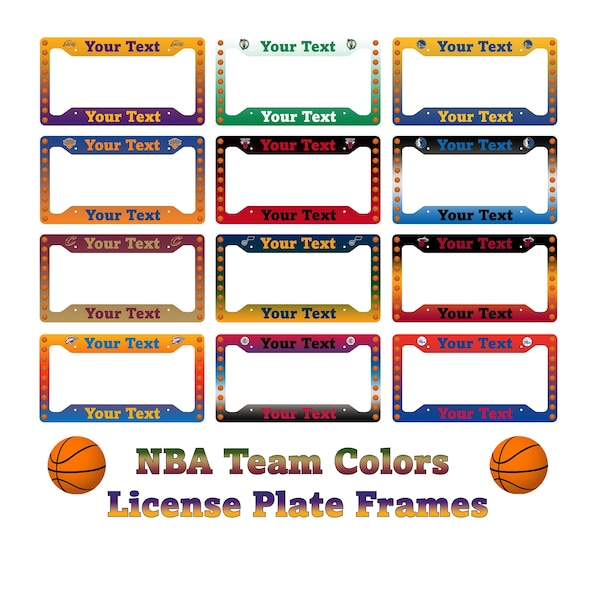 Nba License Plate Frame - Etsy