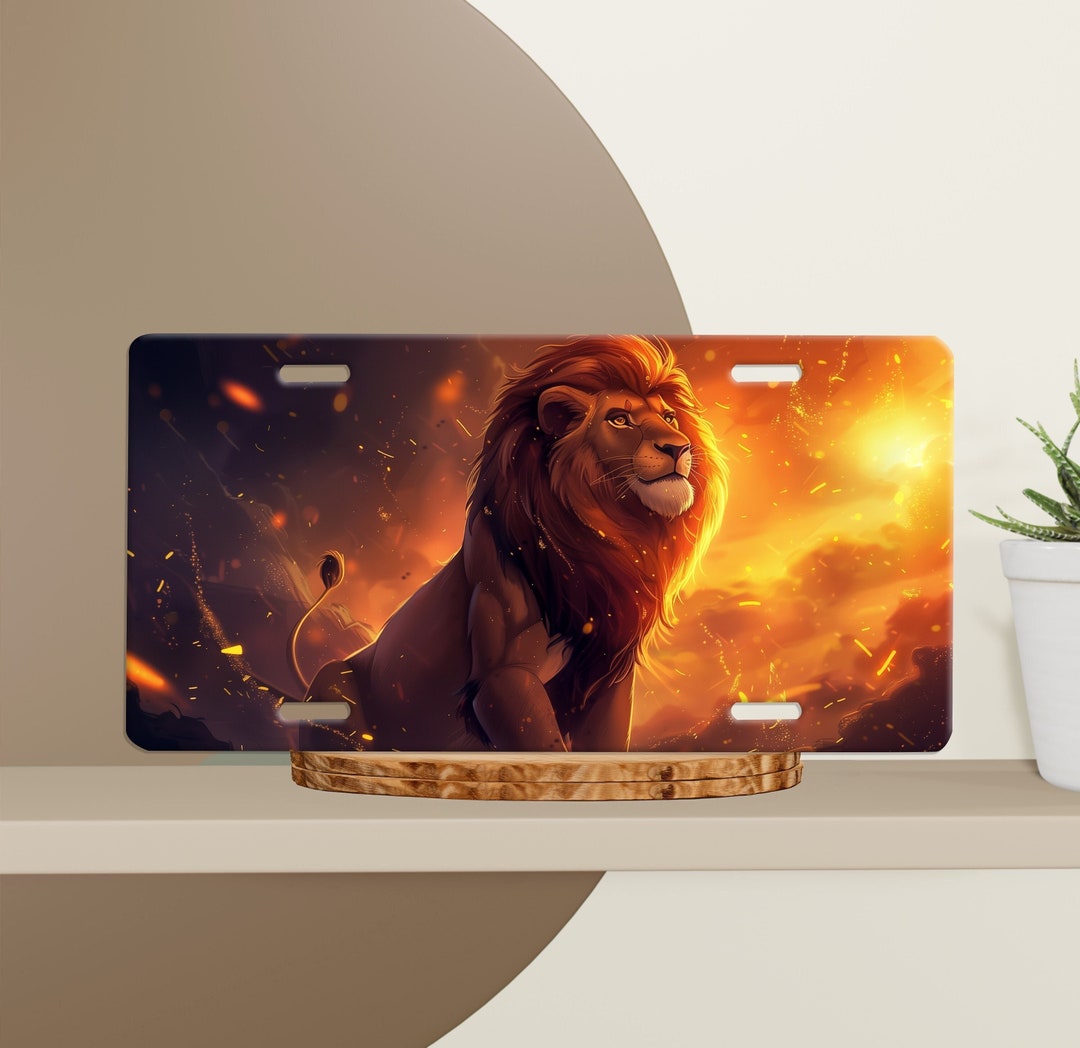 Animated Lion Character License Plates, Lion King Front License Plates ...