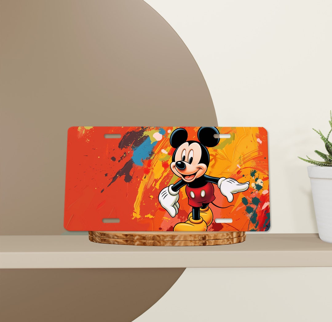 Animated Cartoon Character Printed License Plates, Mouse Front License ...