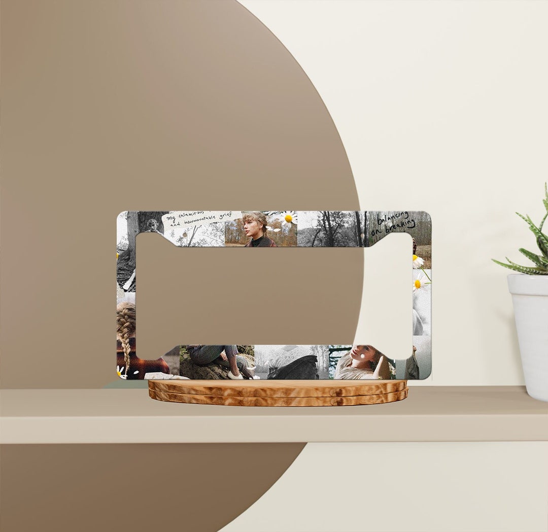 Taylor Swift License Plate Frame, Retro Taylor Design Print Vehicle Tag ...