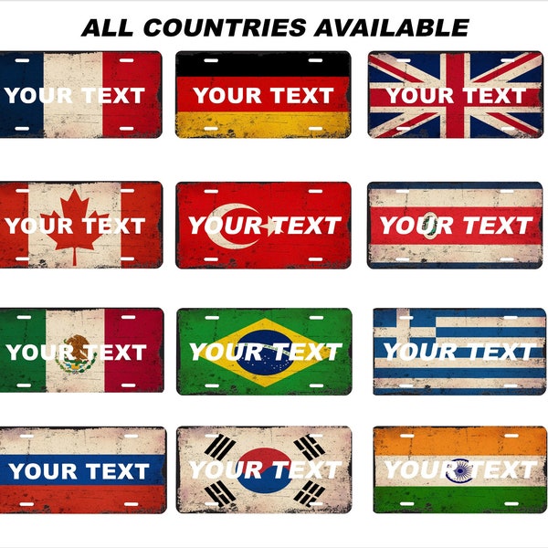 Country License Plate Svg - Etsy
