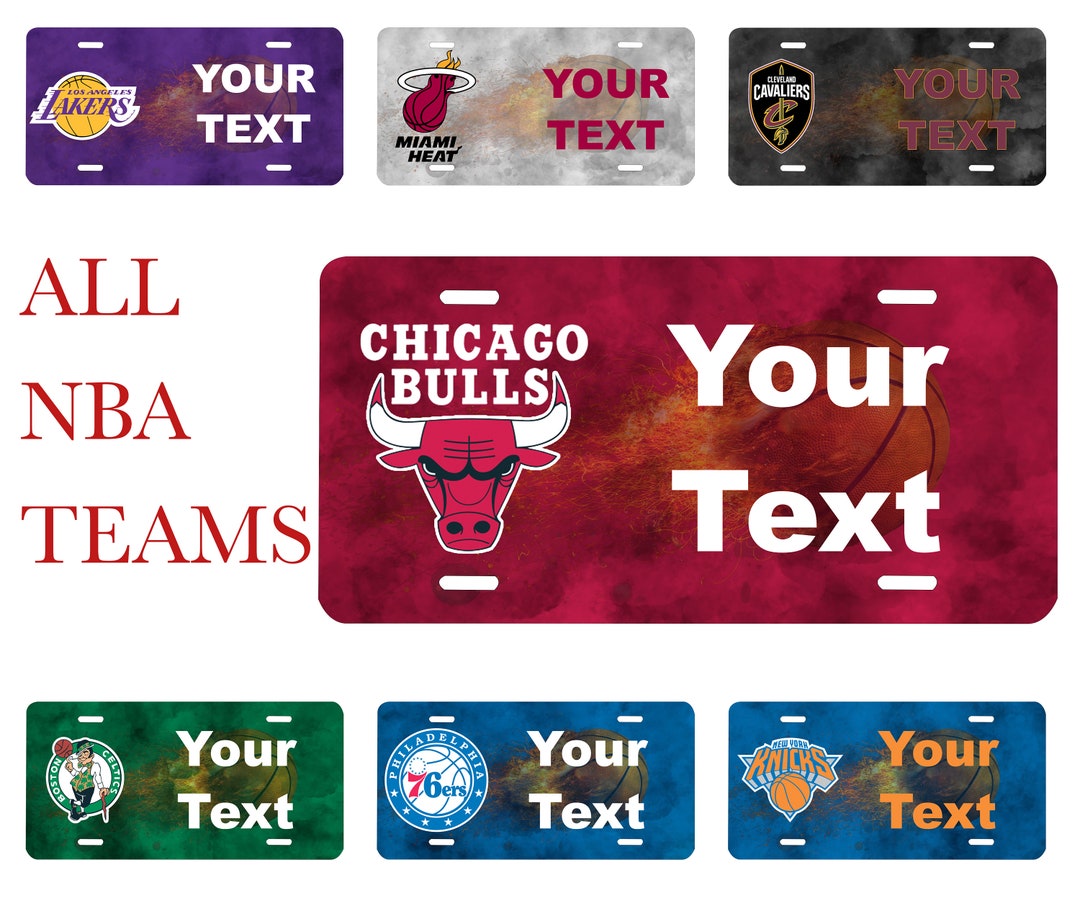 Personalization NBA Teams License Plate, Custom NBA Fan Front Car Tag ...