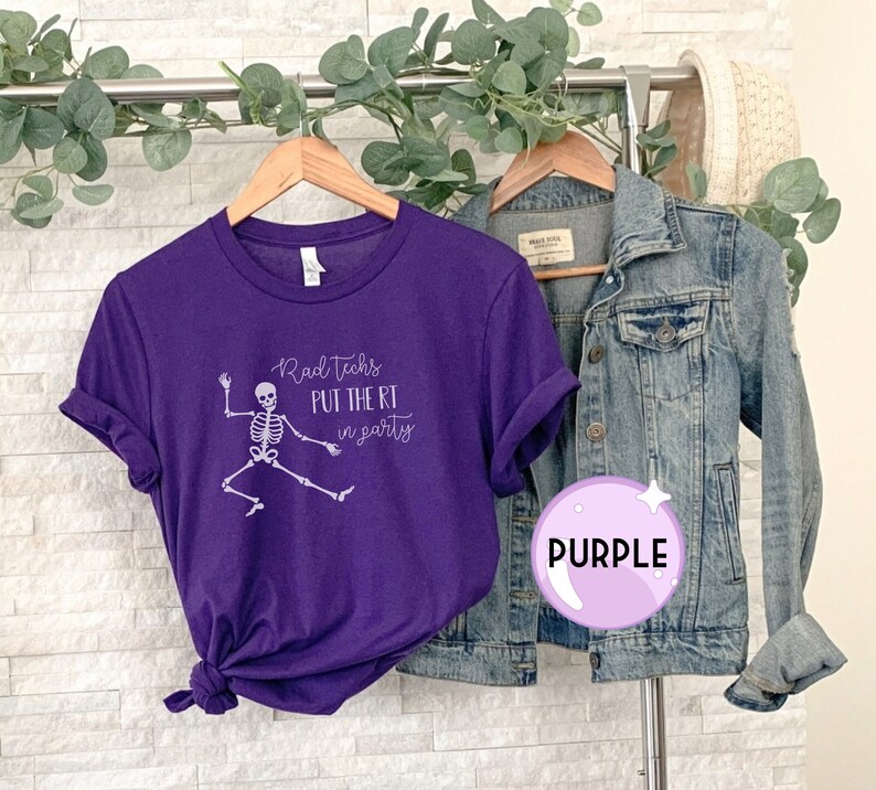 Skeleton Rad Tech Shirt Halloween Fall Seasonal Radiology Radiologic ...