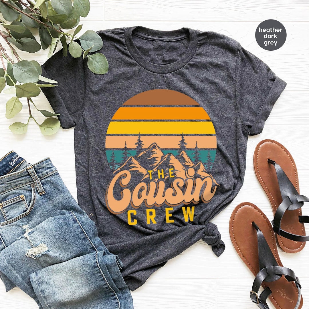 Retro the Cousin Crew Tshirt, Mountain Graphic Cousin Squad Shirts ...