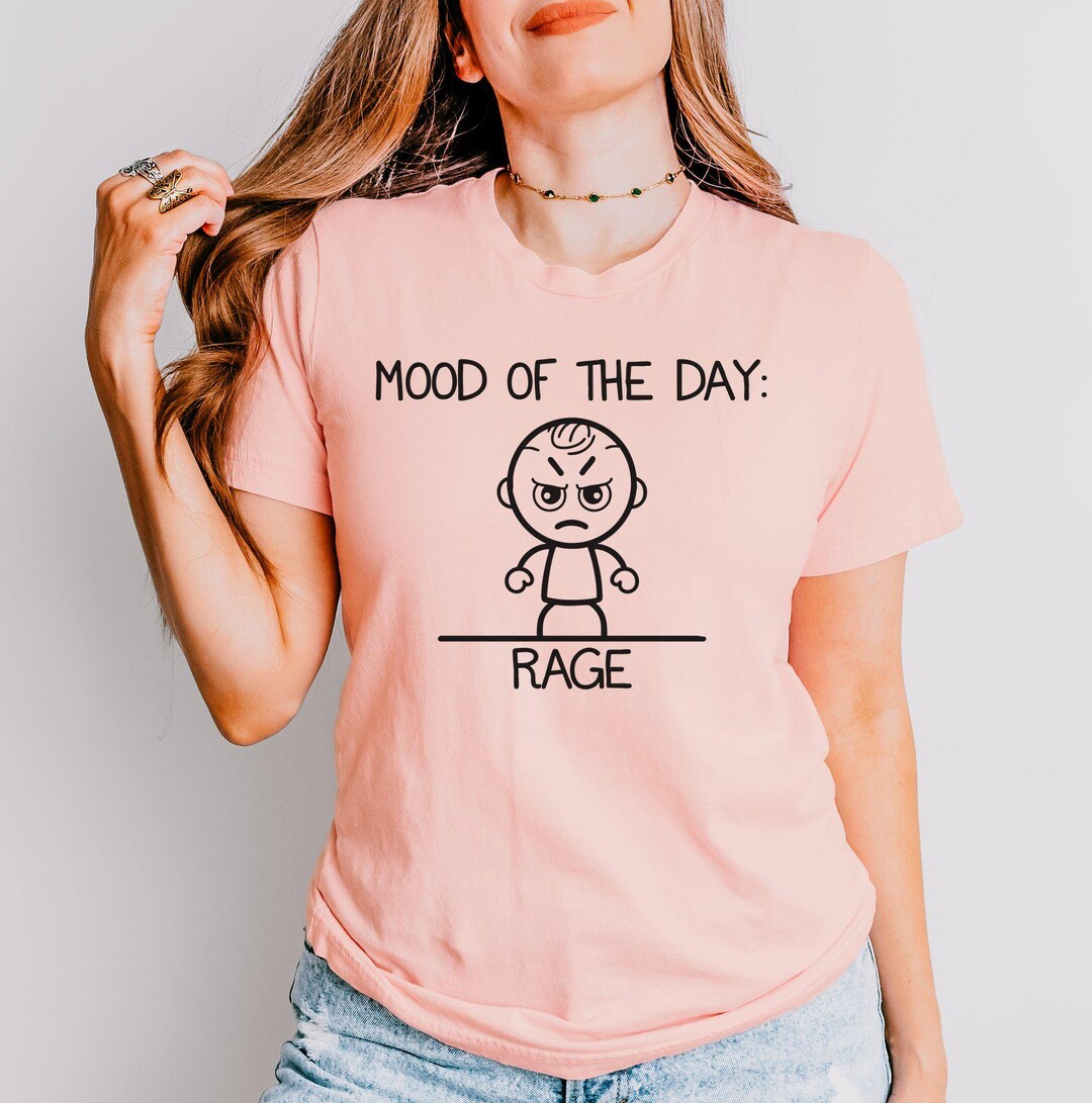 Stick Figure Rage Shirt, Mood of the Day Rage Tee, Angry Stickman T ...